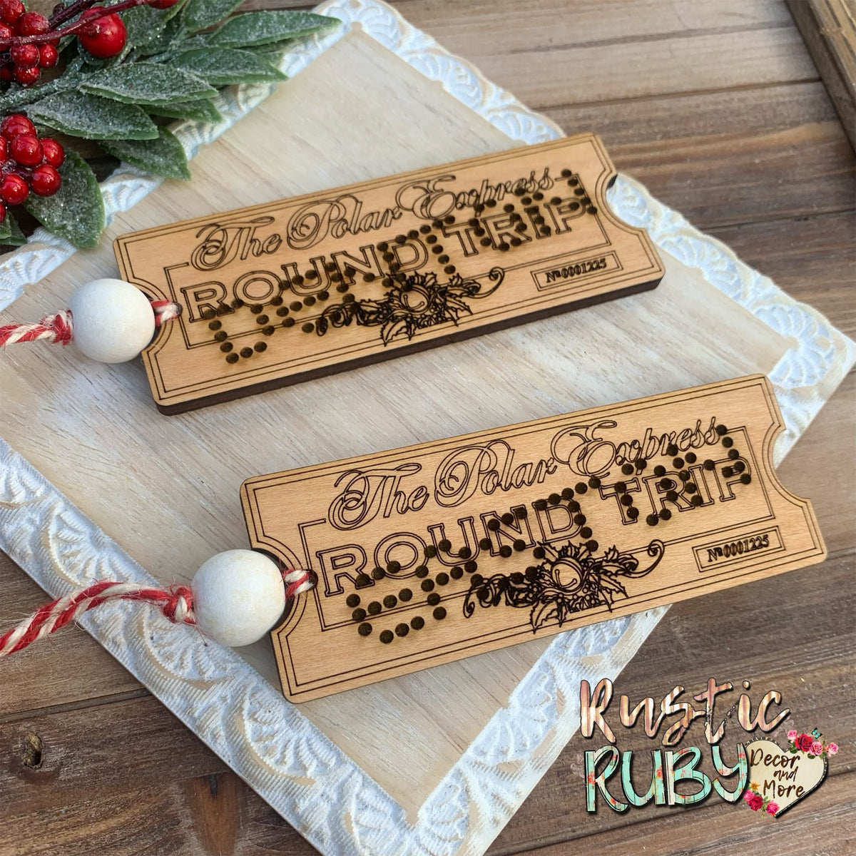 Kids Express Ticket Ornament – Rustic Ruby Decor & More