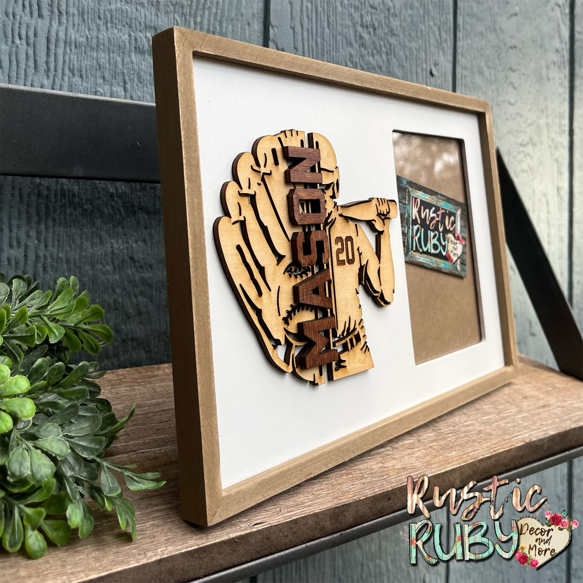 Baseball Photo Frame – Rustic Ruby Decor & More
