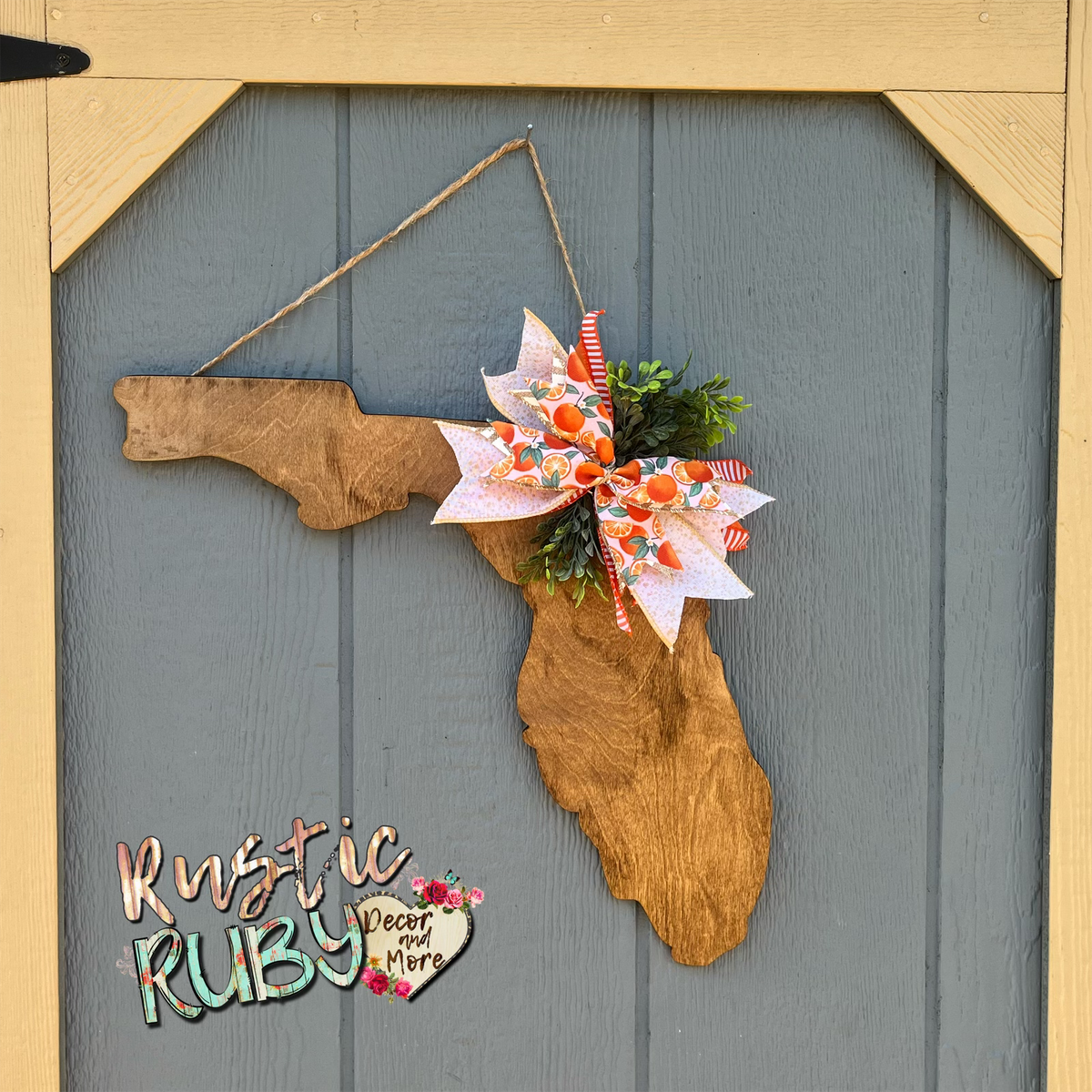 Florida Door Hanger – Rustic Ruby Decor & More
