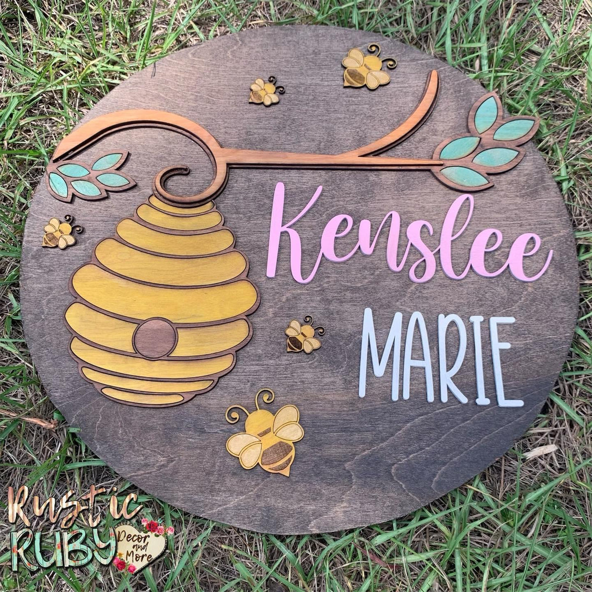 Bumble Bee Sign – Rustic Ruby Decor & More