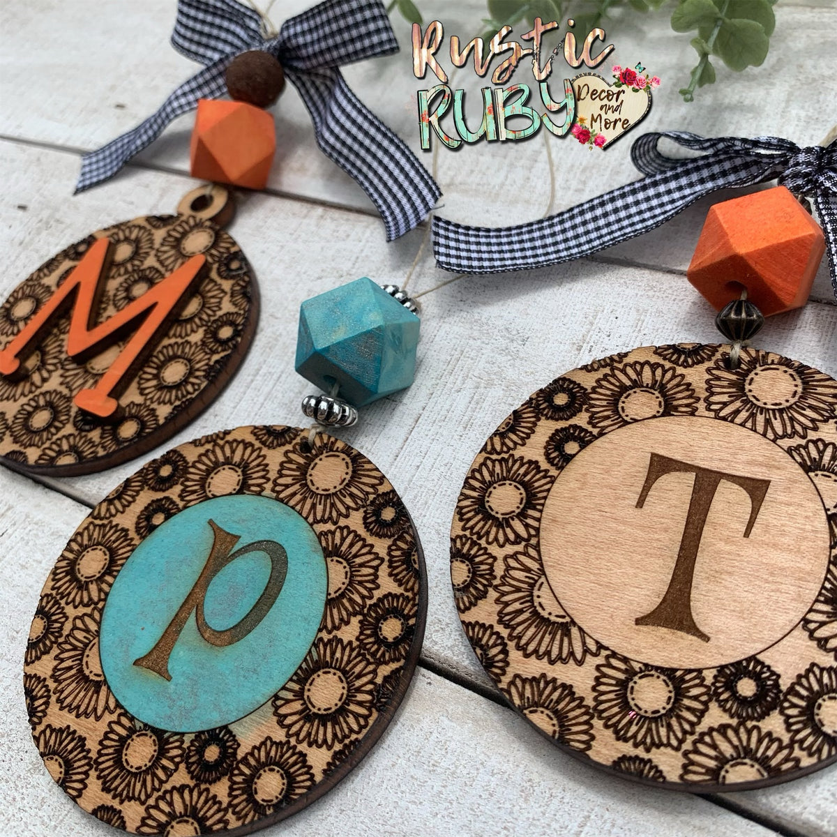 Sunflower Car Charm – Rustic Ruby Decor & More